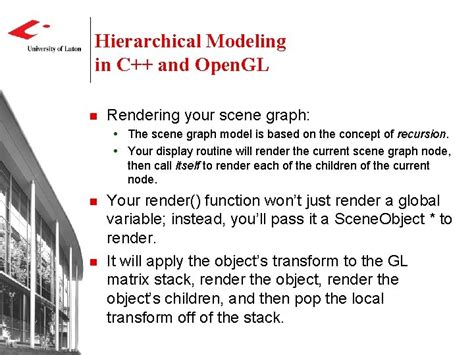 Transforms Hierarchical Modeling Scene Graphs Using Hierarchical Modeling
