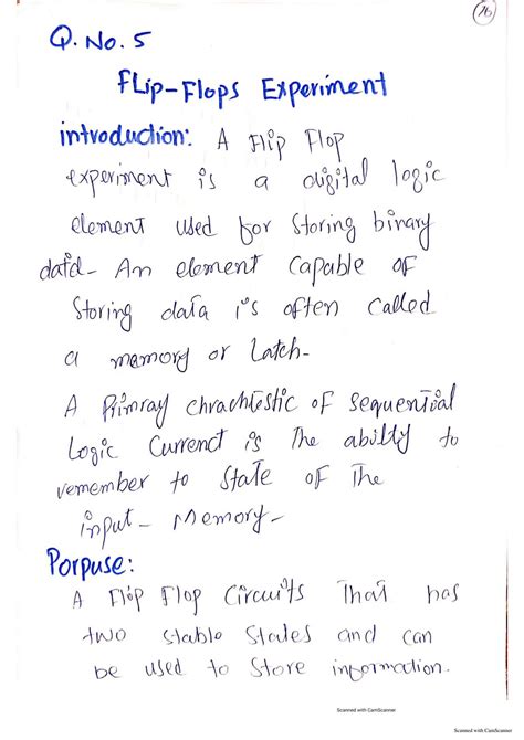 Solution Flip Flop Experiment What Is Flip Flop Experiment Define