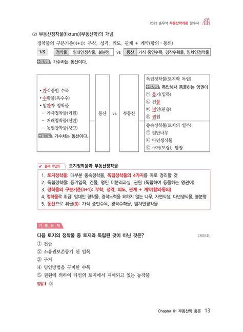 알라딘 미리보기 2022 박문각 공인중개사 송우석 필수서 1차 부동산학개론