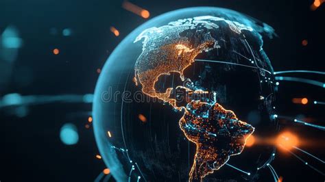 Global Network Connections Digital World Interconnectedness Data Flow