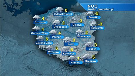 Pogoda na jutro wtorek 21 11 Deszczowa i śnieżna noc w dzień