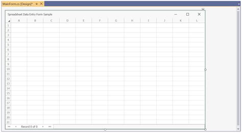 Winforms And Wpf Spreadsheet How To Create A Data Entry Form
