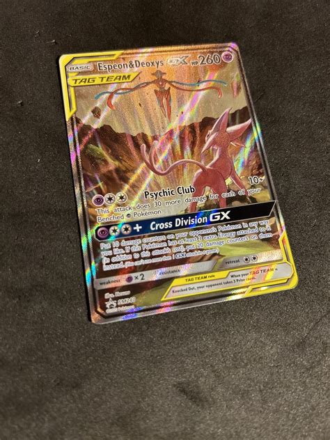 Mavin Espeon And Deoxys Gx Sm240 Alt Art Promo Black Star Rare Pokemon Card