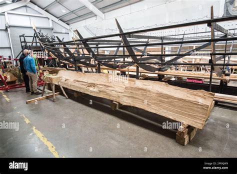 A Replica Of An Anglo Saxon Burial Ship Found At Sutton Hoo Is Being