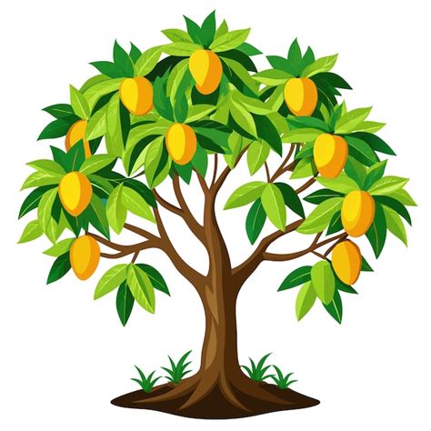 Mango Tree Vector Illustration Premium AI Generated Vector