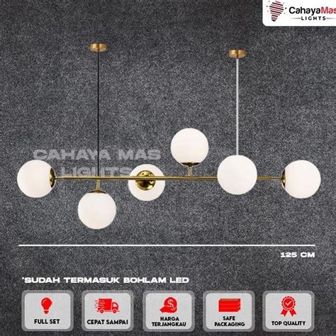 Jual Lampu Hias Gantung Bulat Bola Kaca Minimalist Modern Eleganfullset Yaumiga Shopee