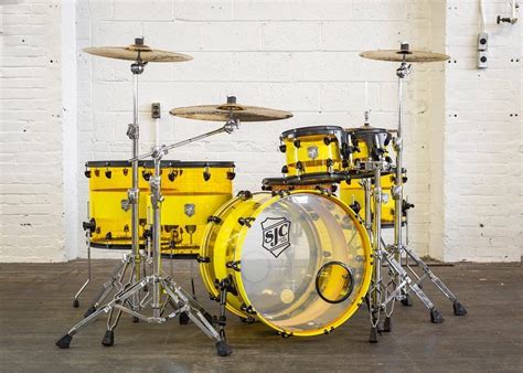 Yellow Custom Drum Set By Sjc Drums