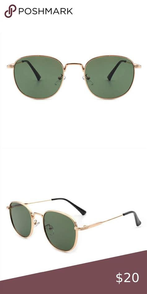 Gold Frame Round Circle Metal Fashion Sunglasses Metal Fashion