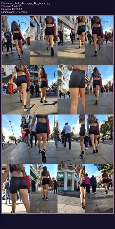 Black Shorts Vpl 4 K Candidvid