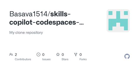 Github Basava1514skills Copilot Codespaces Vscode My Clone Repository