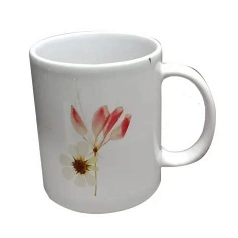 Round White Ceramic Sublimation Printing Mug Capacity 150ml Size
