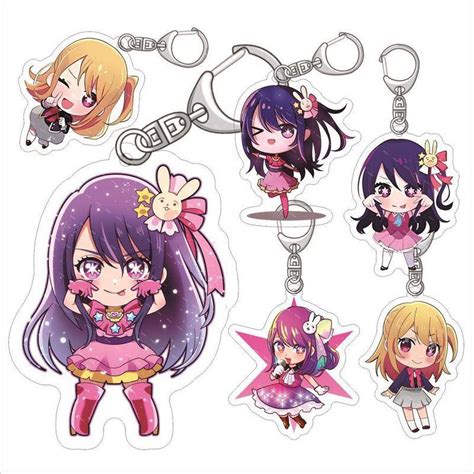 Móc Chìa Khóa Acrylic Hình Oshi No Ko Mhoshino Ai Mem Cho Hoshino