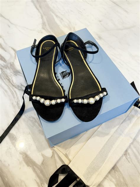 Lanvin Lanvin Women Sandal Perles Flat Scarpe Black Grailed