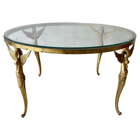 Vintage Brass Dolphin Coffee Table At 1stdibs