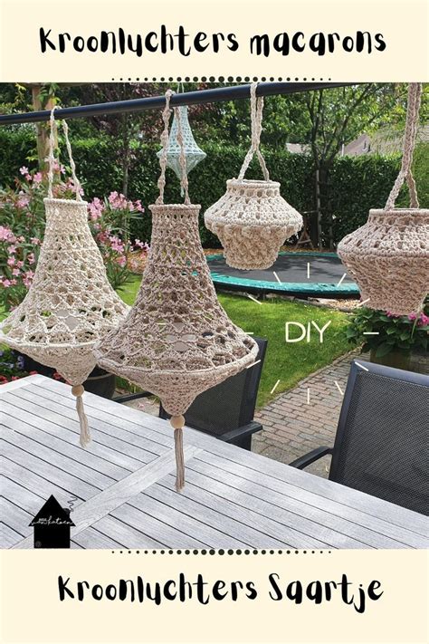 Home Huisje Van Katoen Crochet Lampshade Macarons Diy Crochet