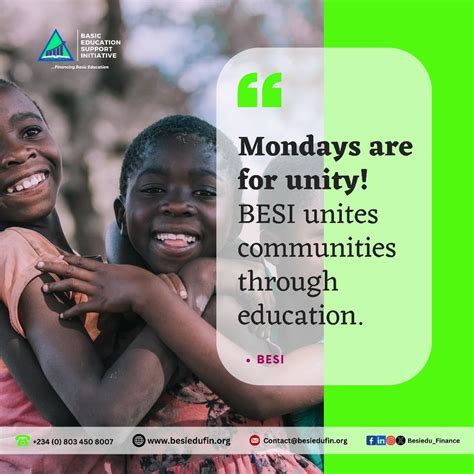 Mondays Are For Unity Basic Education Support Initiative Besi
