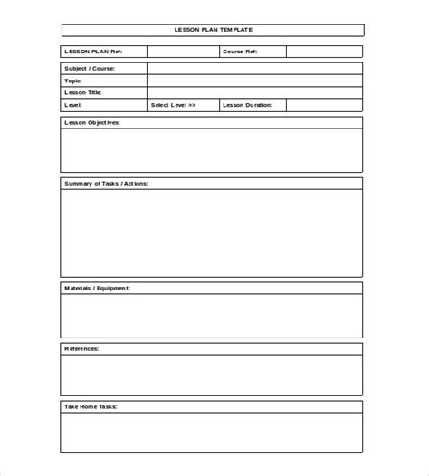 Teaching Plan Template Free Word Templates