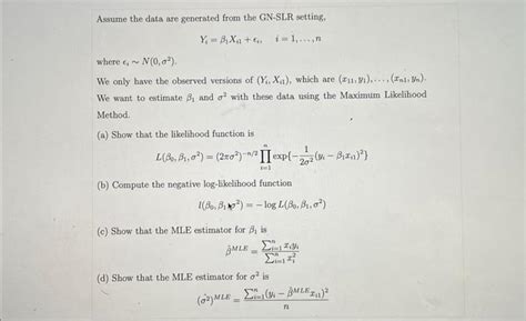 Solved Typo L Beta1 Sigma 2 Beta Zero Is Not In The Model Chegg