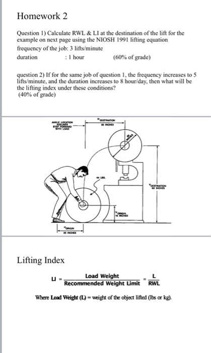 solved homework 2 question 1 calculate rwl and li at the