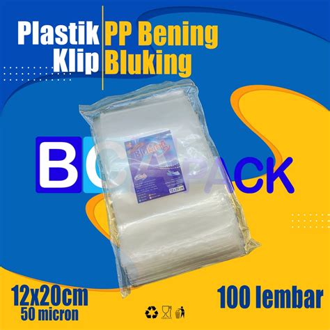 Jual PLASTIK KLIP PP BENING X CM X CM TEBAL MICRON PCS Shopee Indonesia