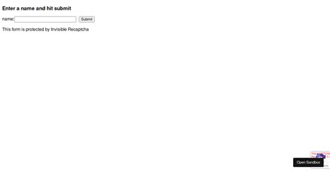 Userecaptcha Example Invisible Forked Codesandbox