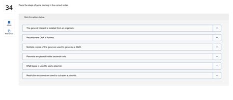 Solved Place The Steps Of Gene Cloning In The Correct Chegg