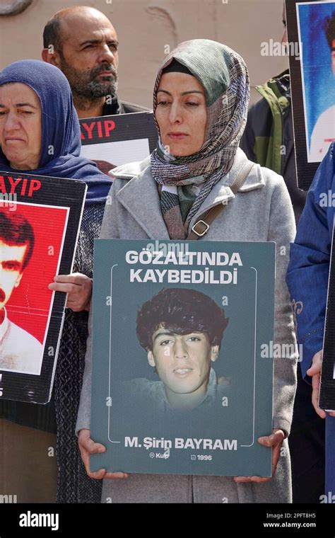 Diyarbakir Turkey 18th Mar 2023 A Kurdish Woman Is Seen Holding A