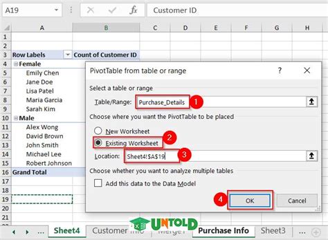 how to create pivot table in excel for different worksheets excel untold