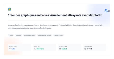 python matplotlib tutoriel sur les graphiques en barres labex