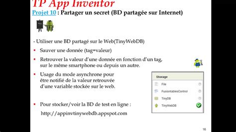 Tuto App Inventor 2 Projet Bases Des Données Partagées Bd Sur