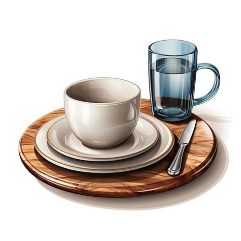 Premium Vector Realistic Vector Table Setting Vector On White Background Premium Vector Realistic Vector Table Setting Vector On White Background