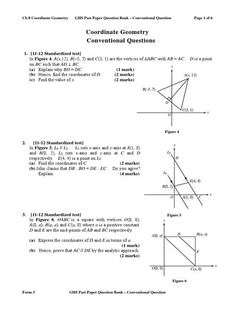 11 16 3b Ch 8 Coordinate Geometry Of Straight Lines Cq Pdf