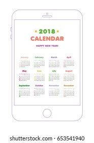 Calendar Application Template Do List Tasks Stock Vector Royalty Free