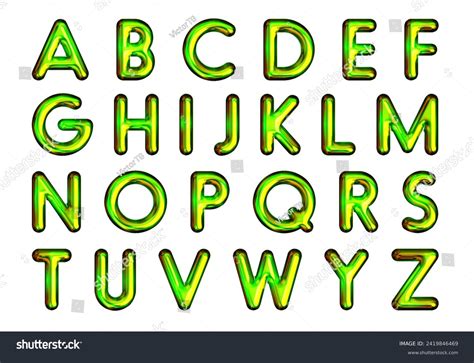 Golden Alphabet Gold Uppercase Letters Abcdefg Stock Illustration