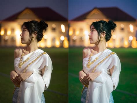 Lightroom แต่งรูปชุดไทย สูตรภาพกลางคืนสวยๆ Photofleem