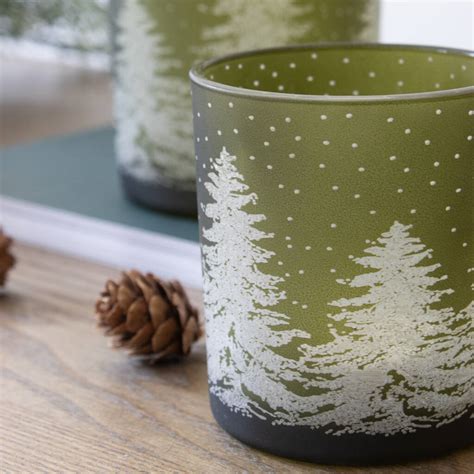 Green Glass Christmas Tea Light Holder By Marquis And Dawe