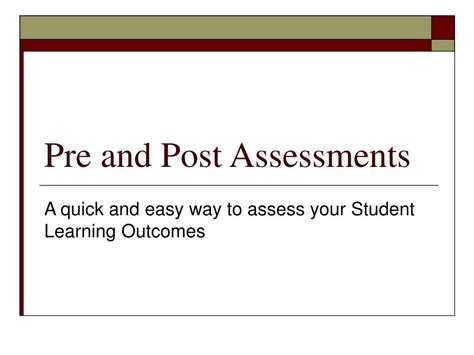 Ppt Pre And Post Assessments Powerpoint Presentation Free Download