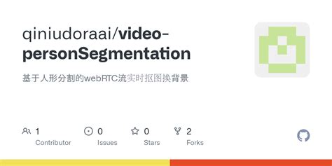 Github Qiniudoraai Video Personsegmentation Webrtc