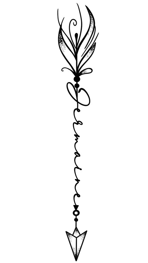 Boho Arrow Name Tattoo Design Boho Inspired Tattoo Design Custom Arrow