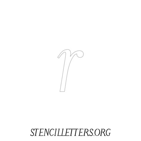 2 Inch Free Printable Individual 168 Calligraphy Lowercase Letter Stencils Stencil Letters Org