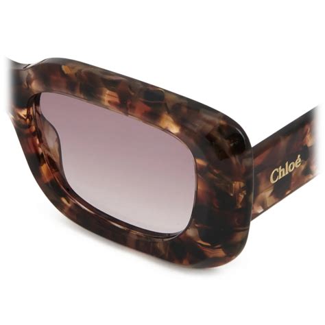 Chloé Gayia Sunglasses In Acetate Havana Gradient Purple Chloé