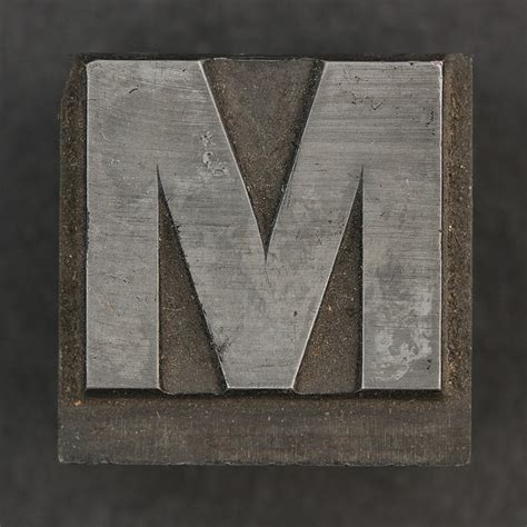 Caslon Metal Type Letter M Lettering Aesthetic Letters Typeography