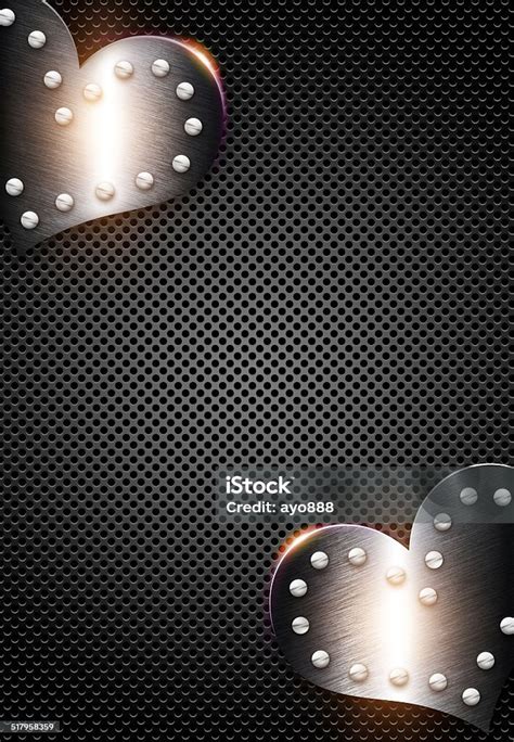금속 발렌타인 배경 Chrome Hearts 2월에 대한 스톡 벡터 아트 및 기타 이미지 2월 가열장치 강철 Istock