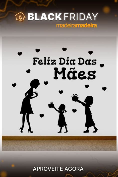 Adesivo De Parede Feliz Dia Das Mães 4 Eg 98x109cm Madeiramadeira