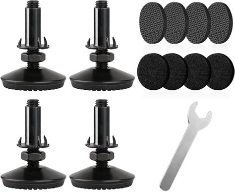 Tahikem Lot de 4 pieds de nivellement réglables M10 pieds de