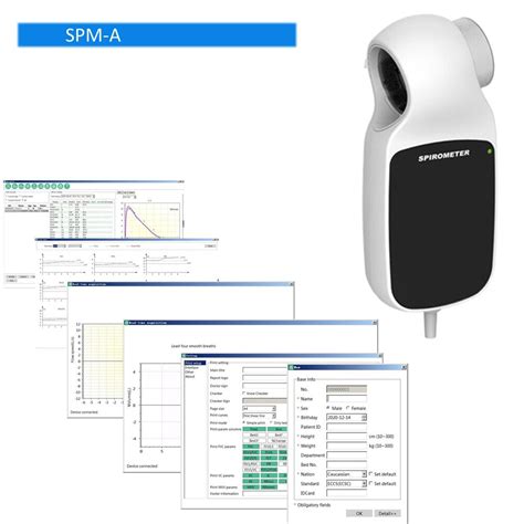 Portable Digital Spirometer Spm A Breathing Lung Function Diagnosis De