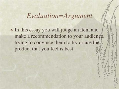 PPT Writing The Evaluation Essay PowerPoint Presentation Free Download ID 1309727