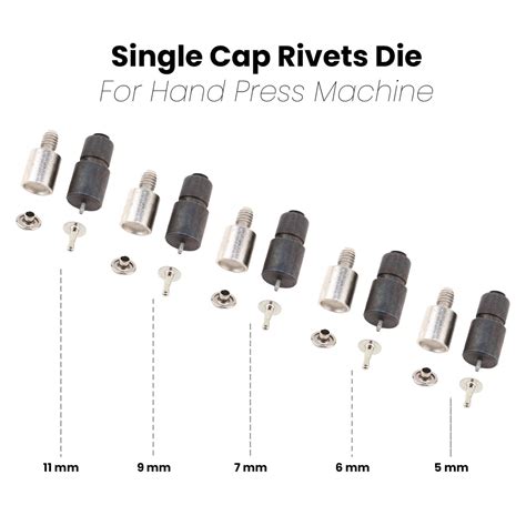 5mm 6mm 7mm 9mm 11mm Single Cap Rivets Setting Tool Die For Press