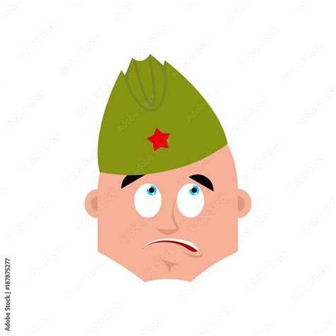 Soviet Soldier Confused Emoji Oops Retro Russian Warrior Asleep