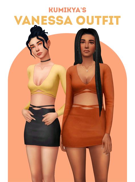 Vanessa Outfit Kumikya Sims Sims 4 Sims 4 Teen